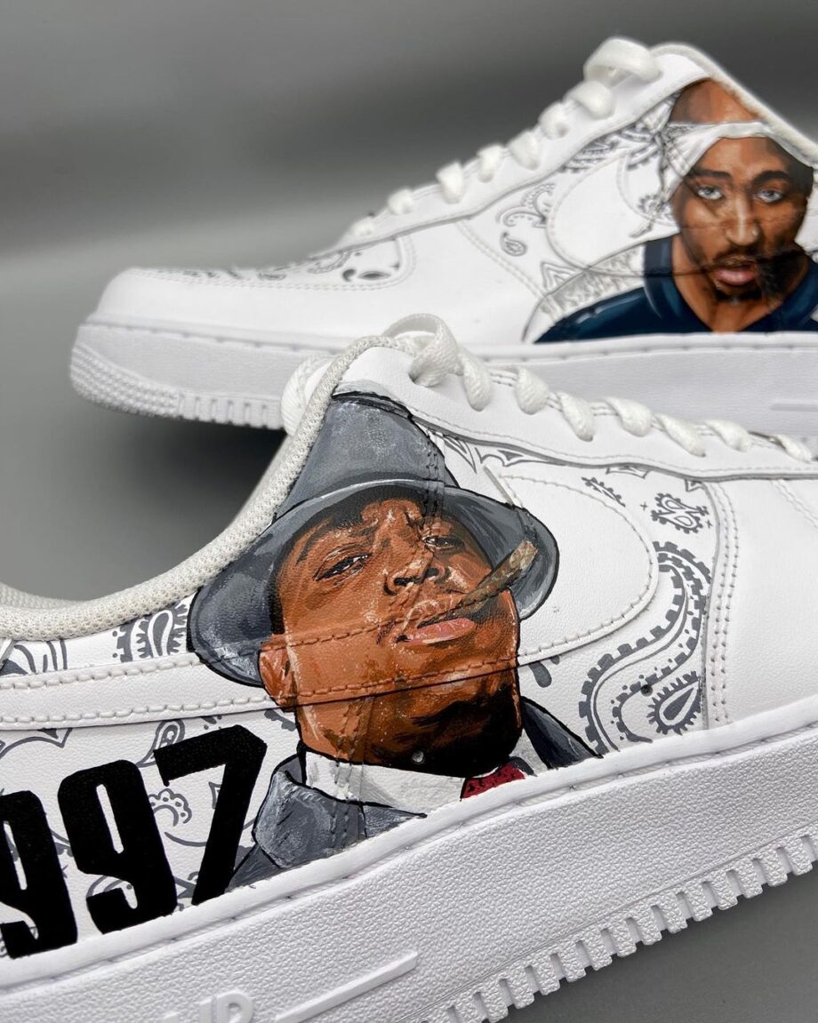 Biggie x Tupac Air Force 1 Custom – Daniel Customs