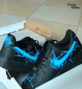 Blue Lightening Air Force 1 Custom – Daniel Customs