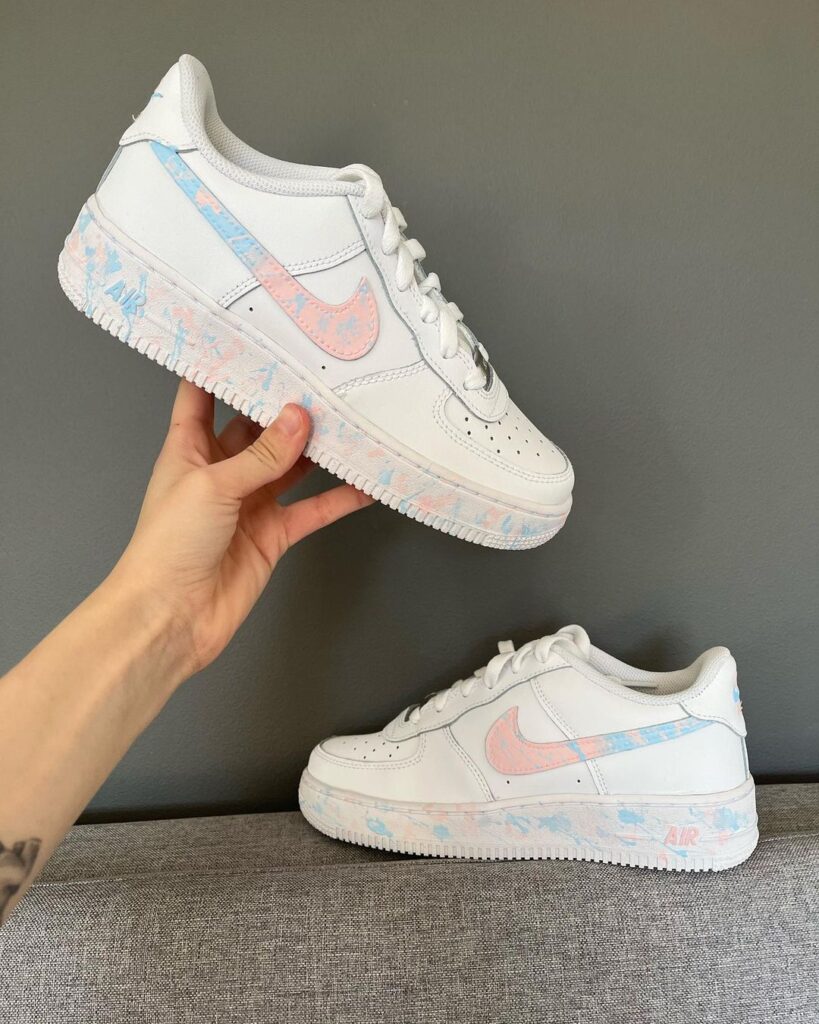 Candy Floss Splatters Air Force 1 Custom – Daniel Customs