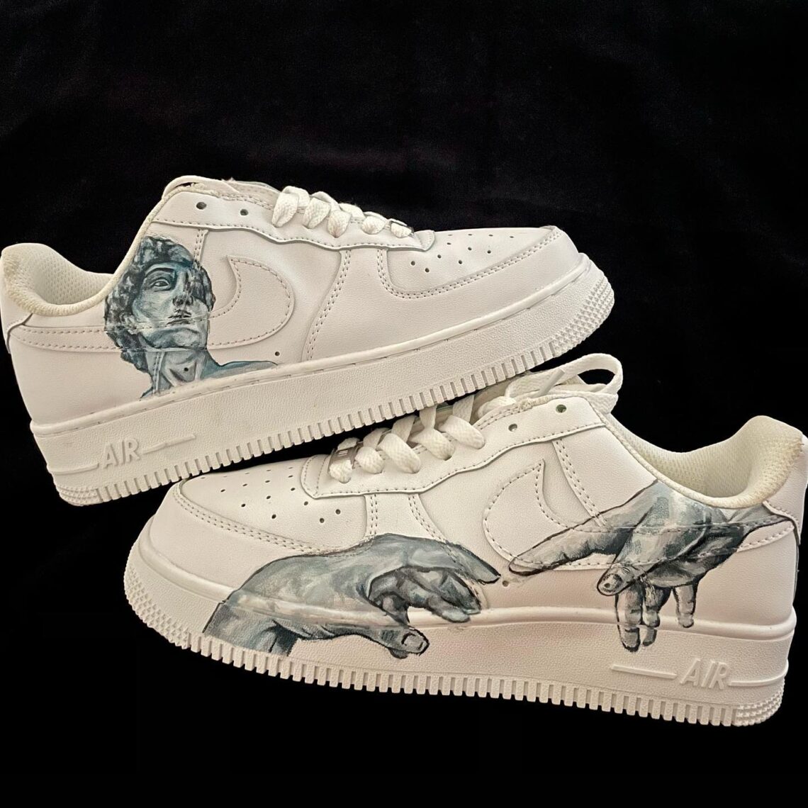 Creation of Adam x Statue of David Air Force 1 Custom – Daniel Customs