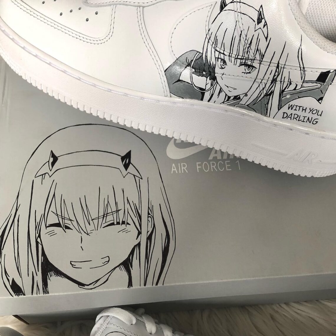 Darling In The Franxx Air Force 1 Custom – Daniel Customs