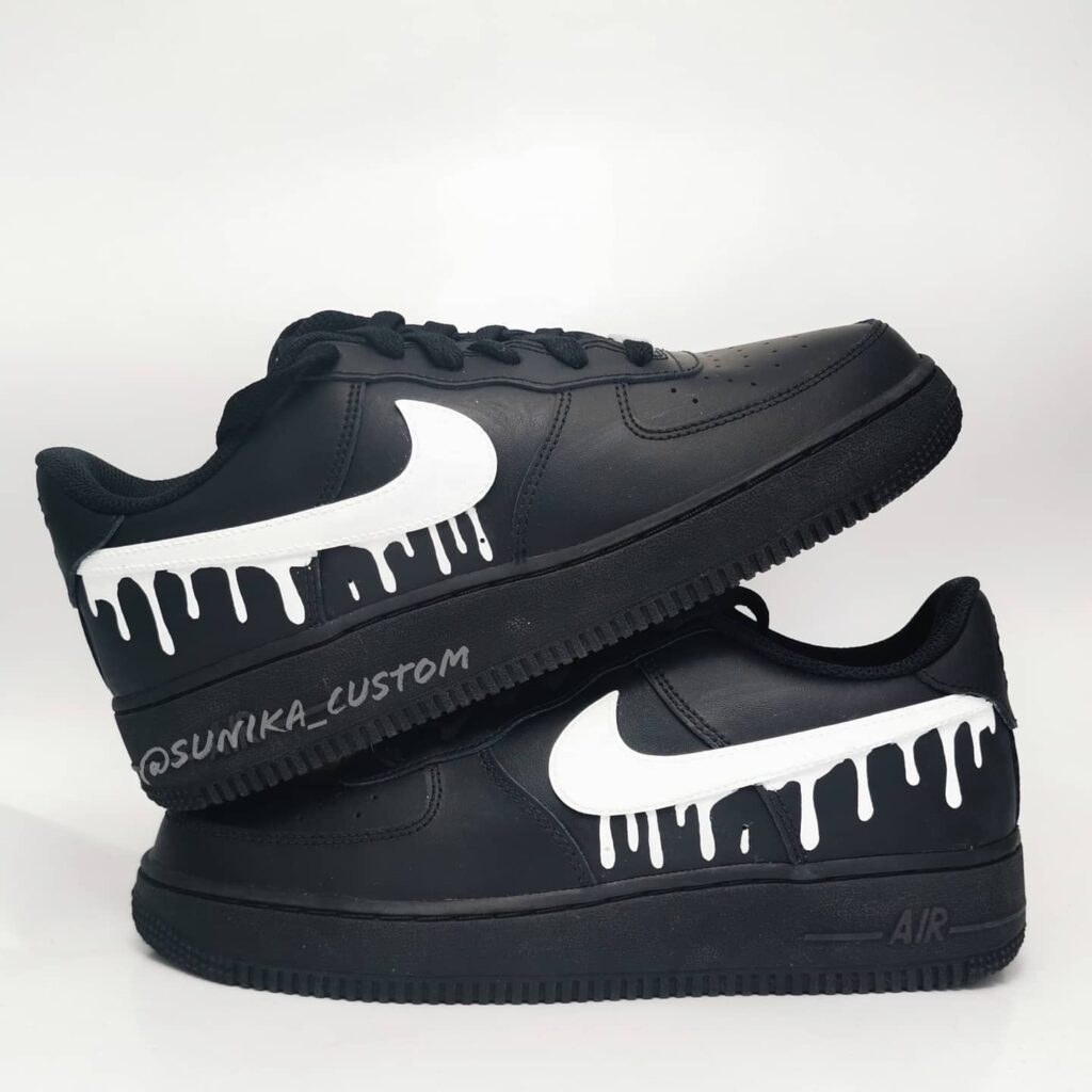 Drip Black Air Force 1 Custom – Daniel Customs