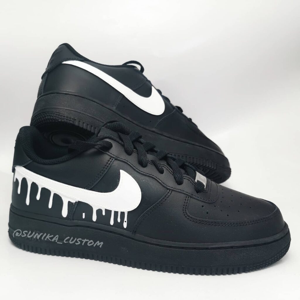 Drip Black Air Force 1 Custom – Daniel Customs