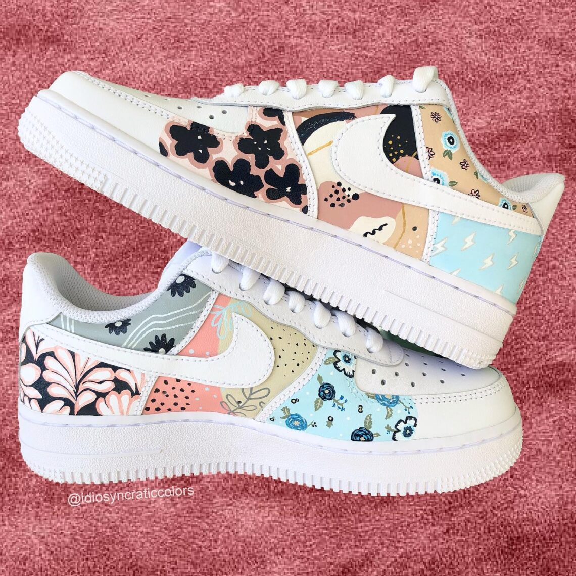 Flower Patterns Air Force 1 Custom – Daniel Customs