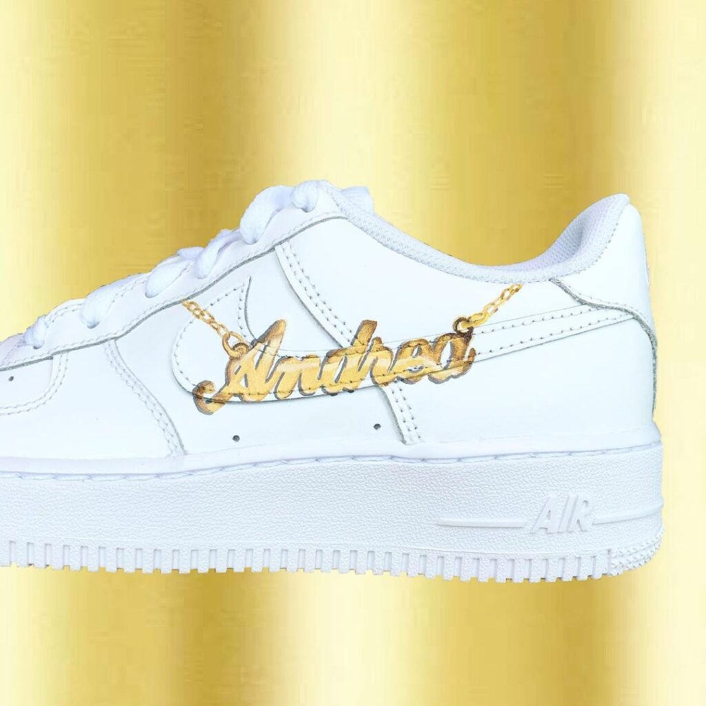 Gold Air Force 1 Custom – Daniel Customs