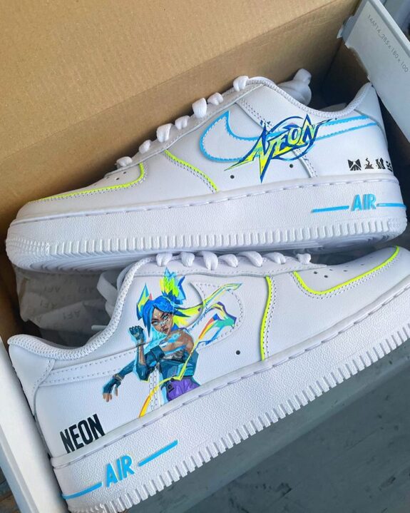 Valorant – Neon Air Force 1 Custom – Daniel Customs