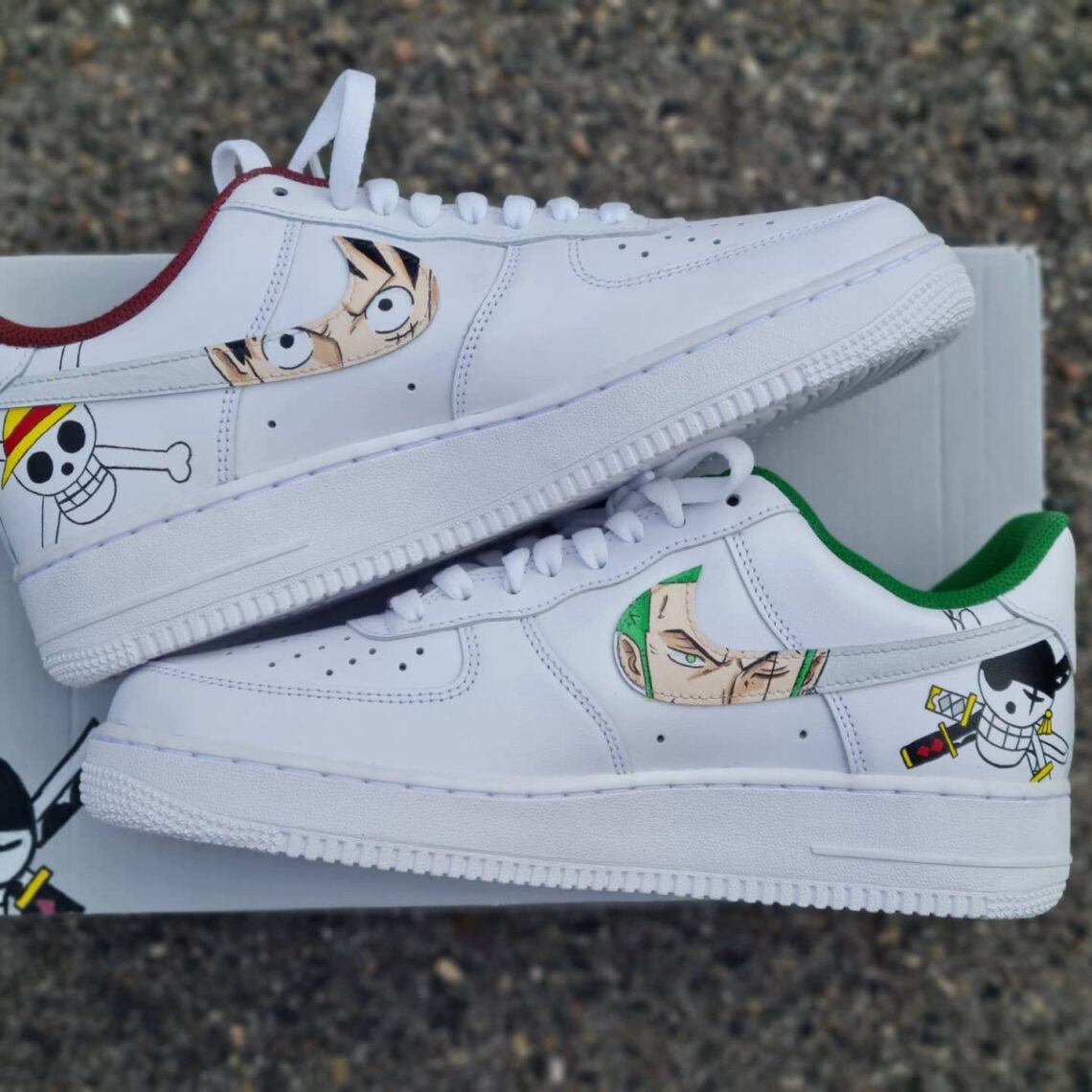 One Piece – Luffy x Zoro Air Force 1 Custom – Daniel Customs