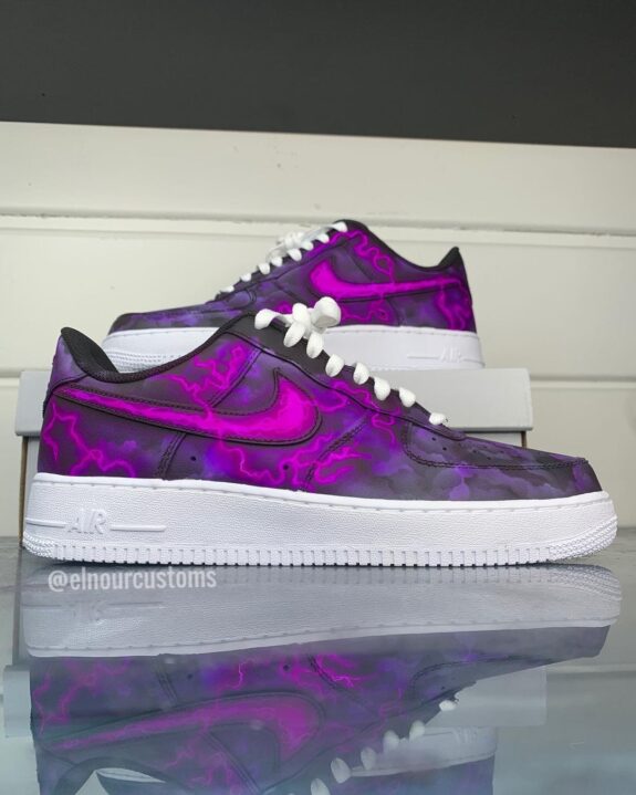Purple Lightning Air Force 1 Custom – Daniel Customs