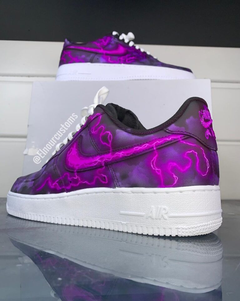 Purple Lightning Air Force 1 Custom – Daniel Customs