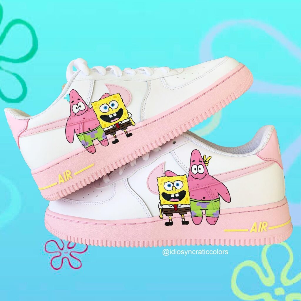 SpongeBob SquarePants Air Force 1 Custom – Daniel Customs