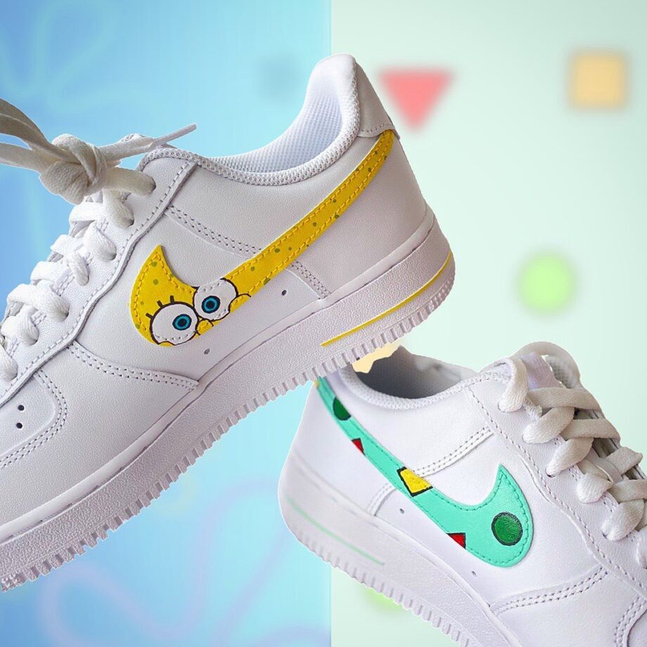 SpongeBob x Crayon Shin-chan Air Force 1 Custom – Daniel Customs
