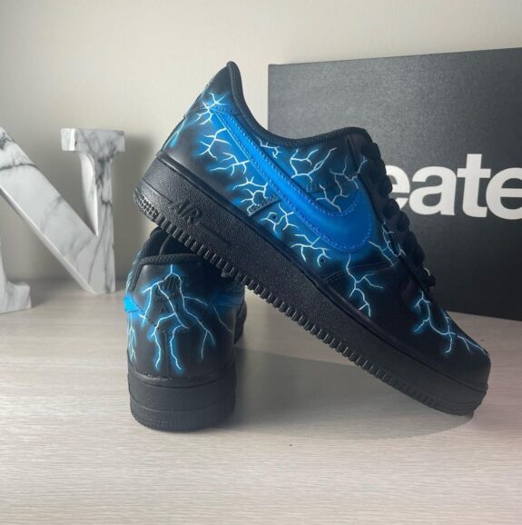 Blue Lightning Air Force 1 Custom – Daniel Customs