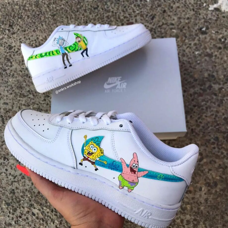 Bob Esponja x Rick and Morty Air Force 1 Custom – Daniel Customs