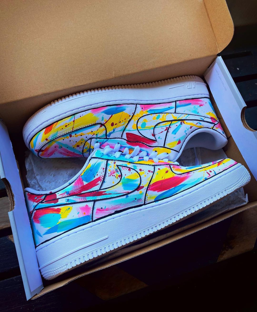 Color Splash ⁣ Air Force 1 Custom – Daniel Customs