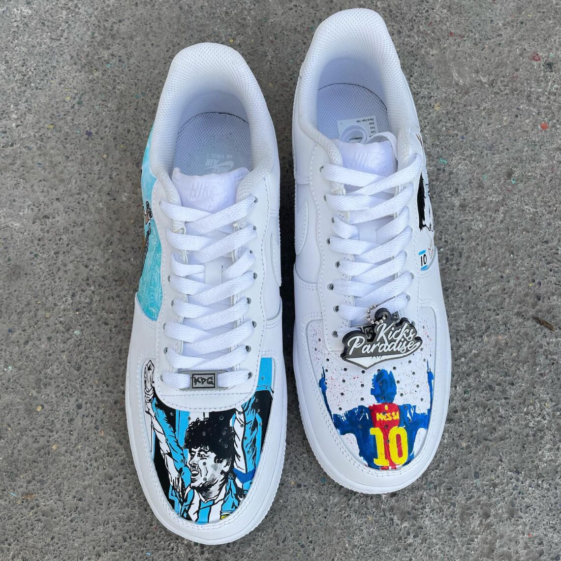 Lionel Messi x Diego Maradona Air Force 1 Custom – Daniel Customs