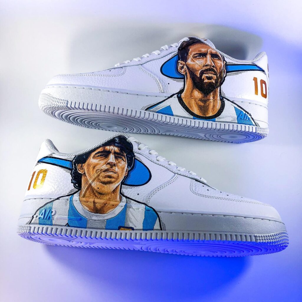 Lionel Messi x Diego Maradona Air Force 1 Custom – Daniel Customs