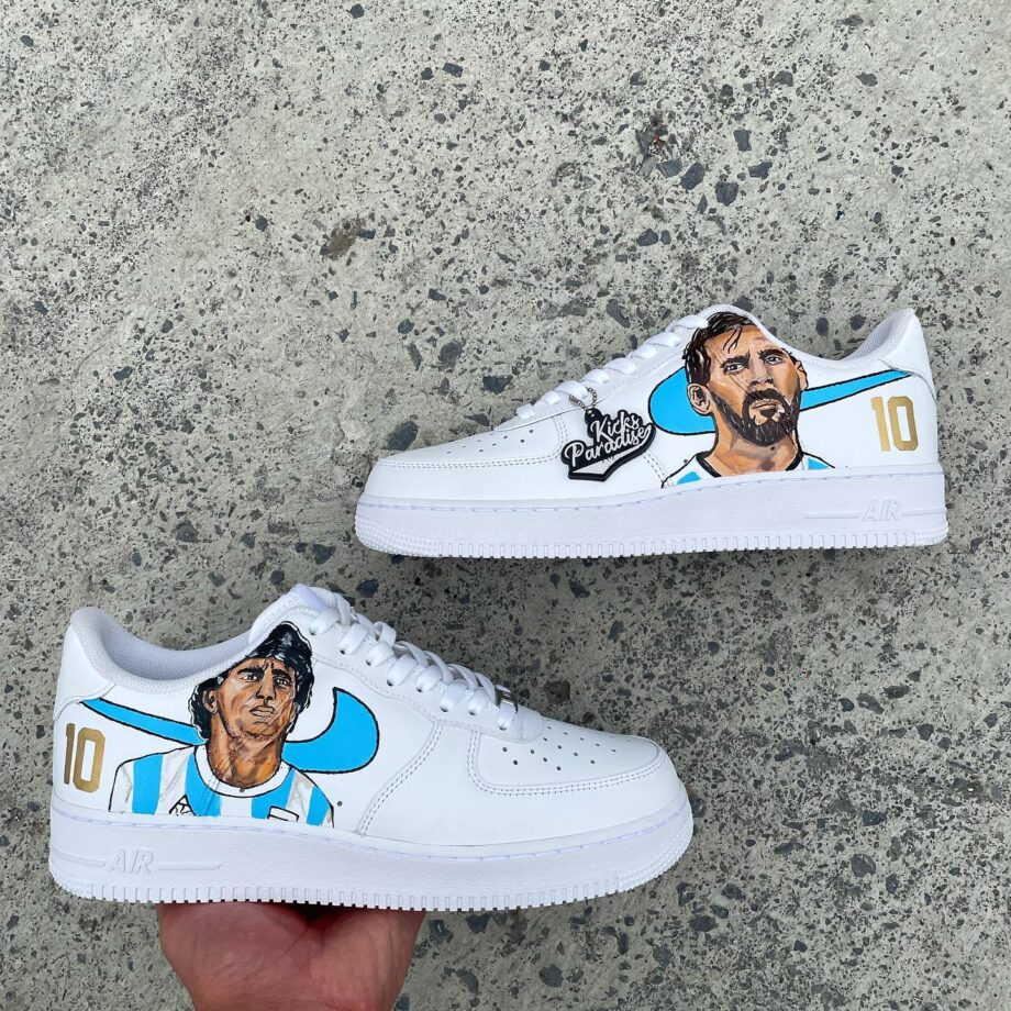 Lionel Messi x Diego Maradona Air Force 1 Custom – Daniel Customs