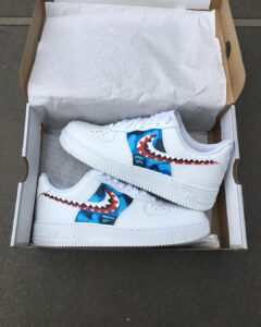Shark Bape Air Force 1 Custom - Daniel Customs