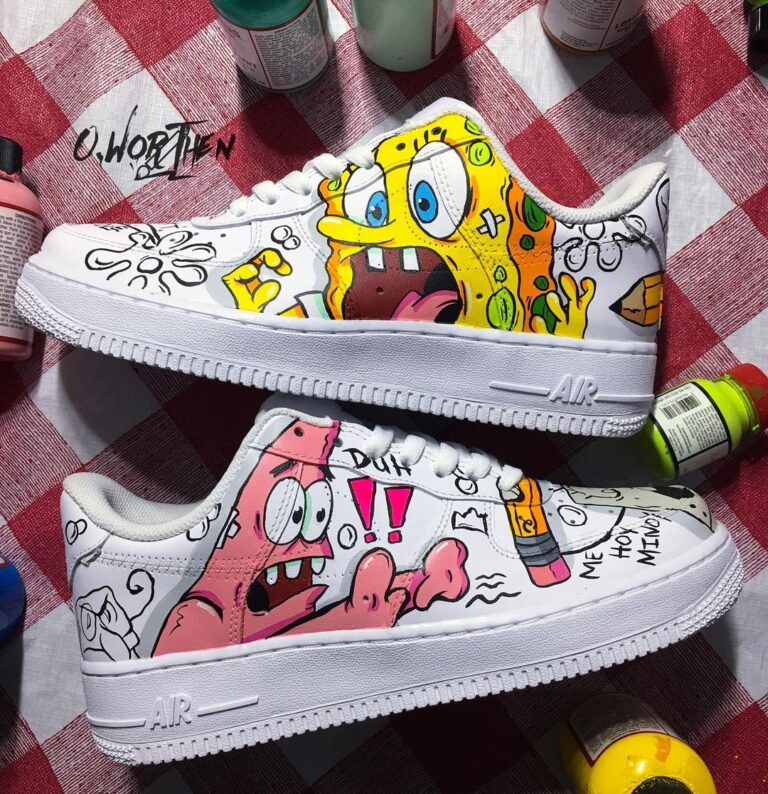 SpongeBob SquarePants Air Force 1 Custom – Daniel Customs