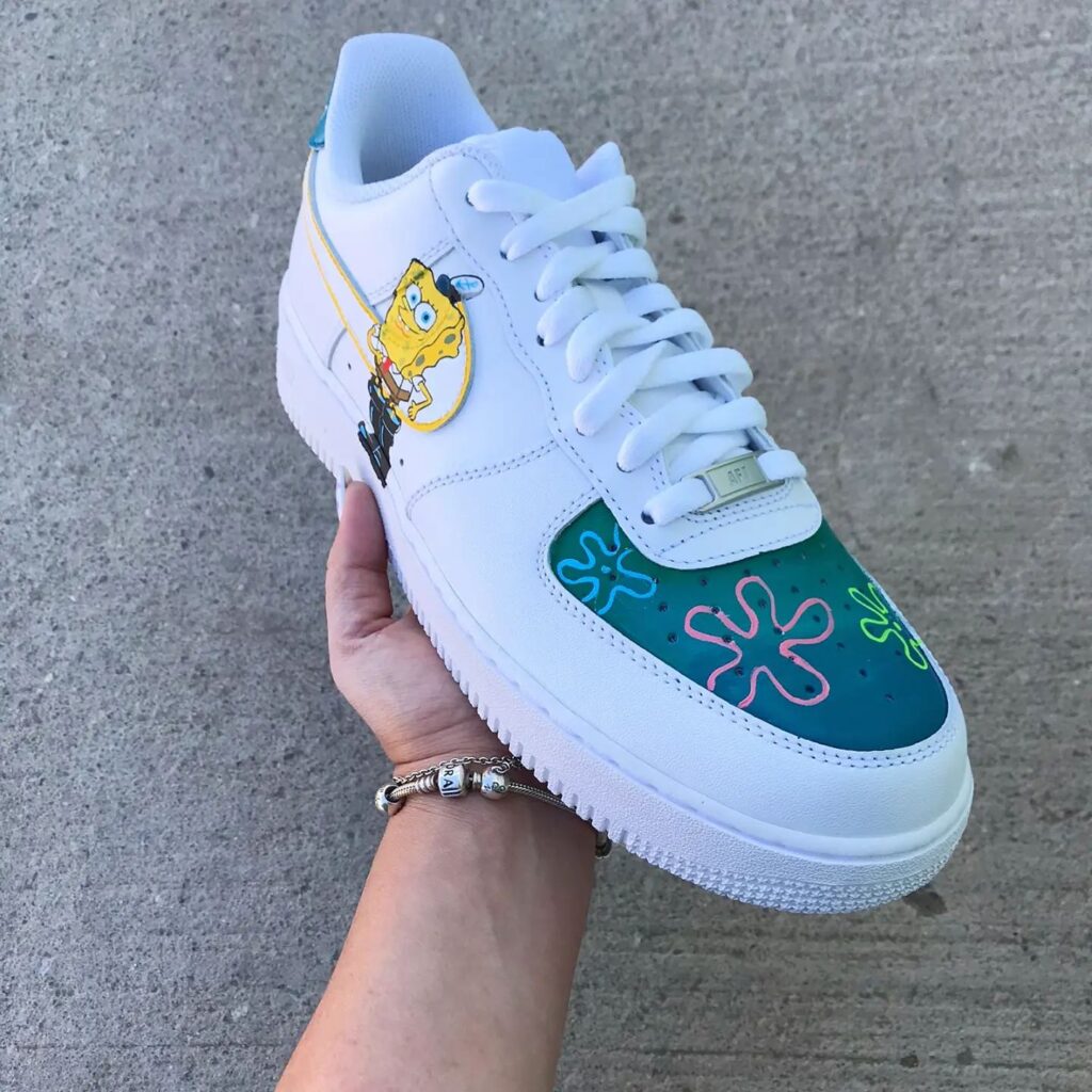 SpongeBob SquarePants Air Force 1 Custom – Daniel Customs