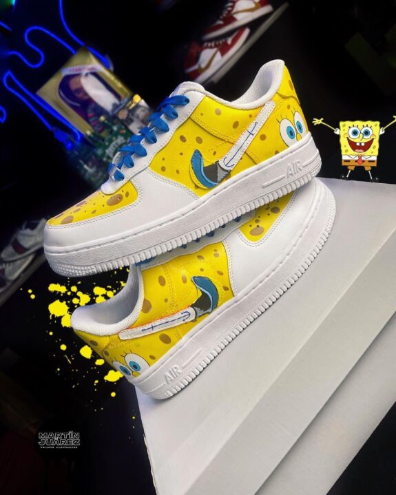 SpongeBob SquarePants Air Force 1 Custom – Daniel Customs