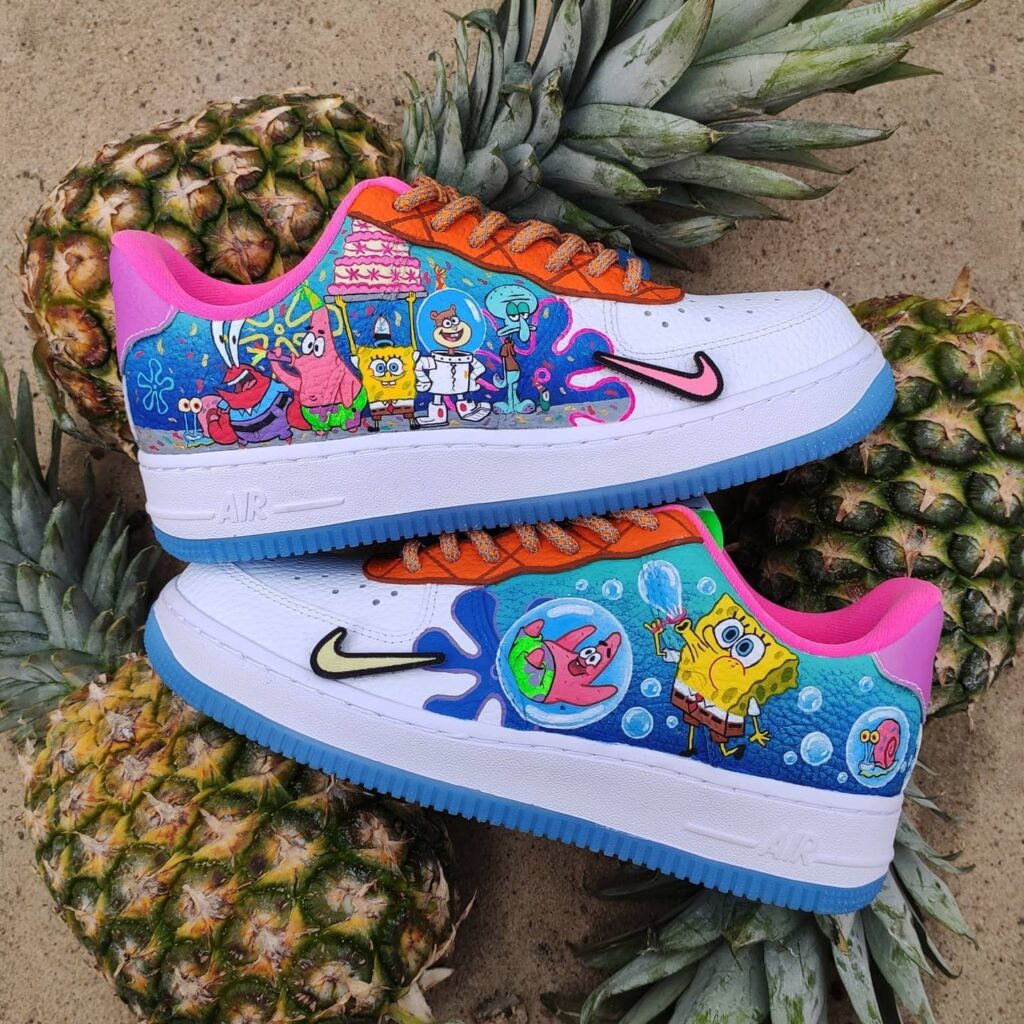 SpongeBob SquarePants Air Force 1 Custom – Daniel Customs