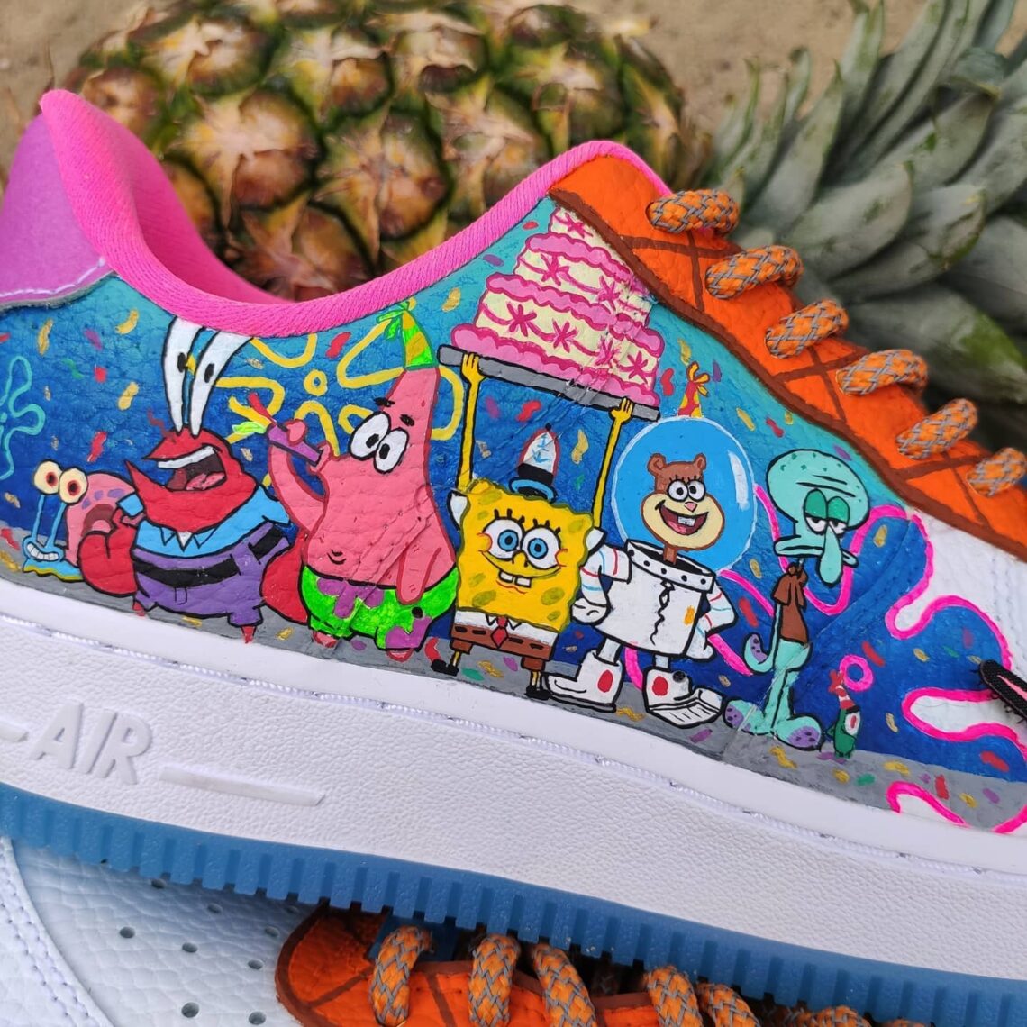 SpongeBob SquarePants Air Force 1 Custom – Daniel Customs