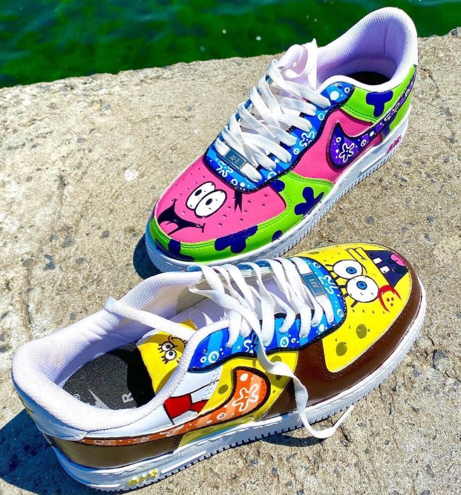 SpongeBob SquarePants Air Force 1 Custom – Daniel Customs