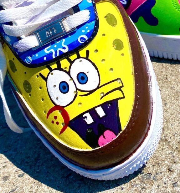SpongeBob SquarePants Air Force 1 Custom – Daniel Customs