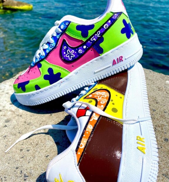 SpongeBob SquarePants Air Force 1 Custom – Daniel Customs