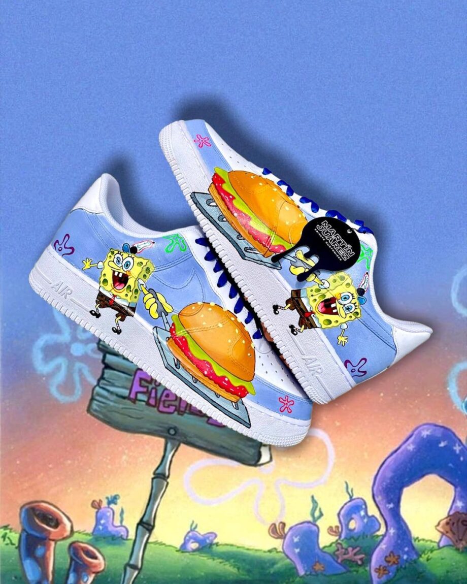 SpongeBob SquarePants Air Force 1 Custom – Daniel Customs