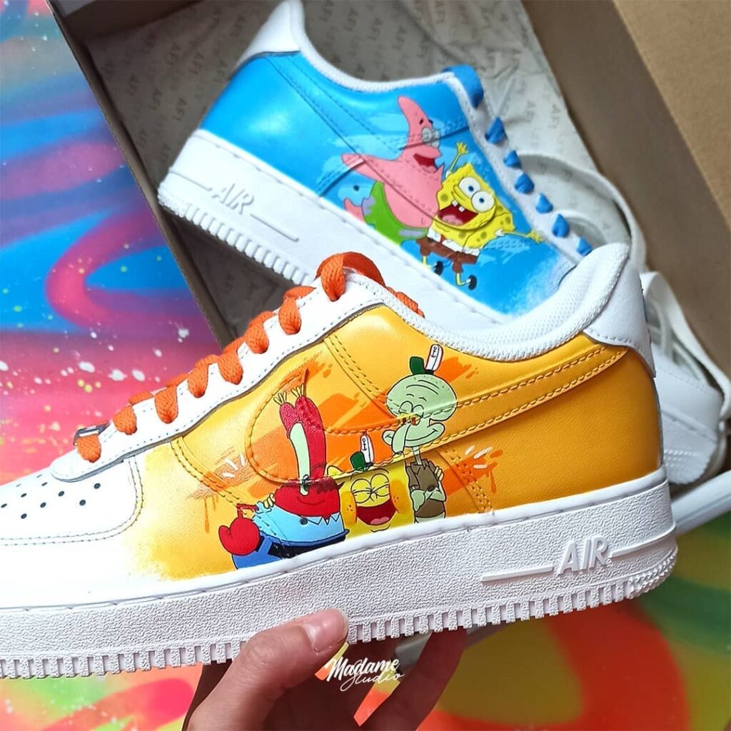 SpongeBob SquarePants Air Force 1 Custom – Daniel Customs