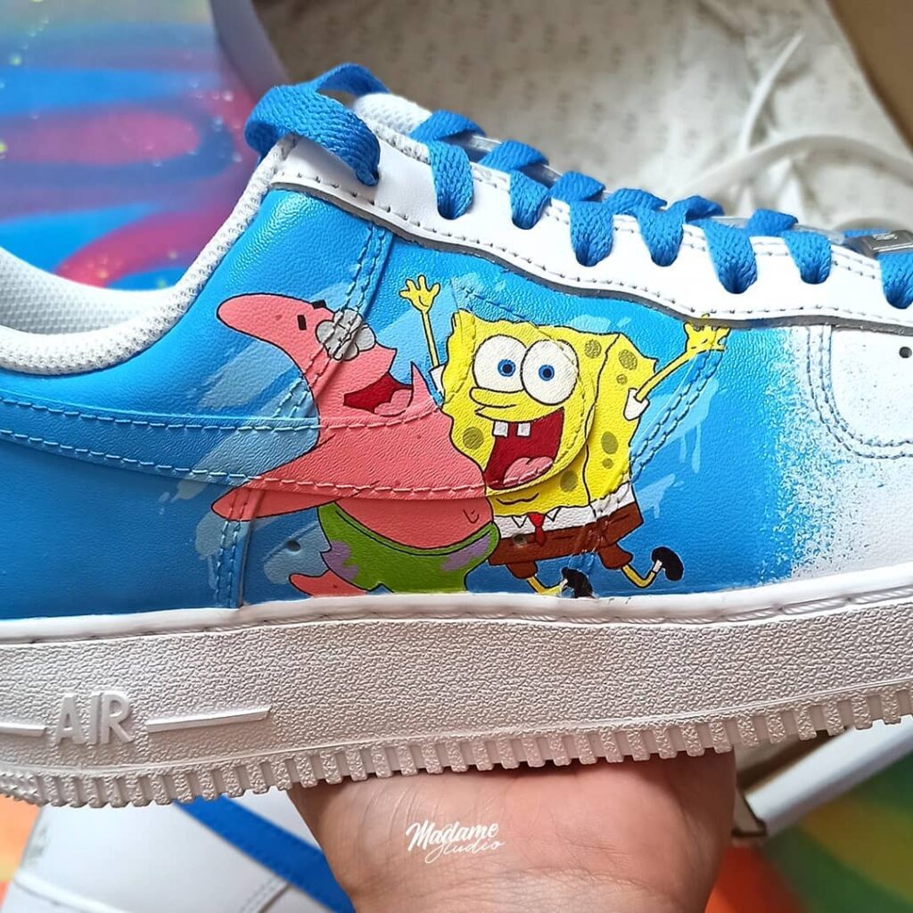 SpongeBob SquarePants Air Force 1 Custom – Daniel Customs