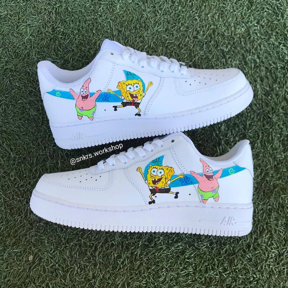 SpongeBob SquarePants Air Force 1 Custom – Daniel Customs