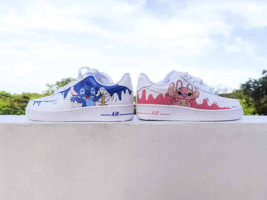 Stitch x Angel Air Force 1 Custom – Daniel Customs