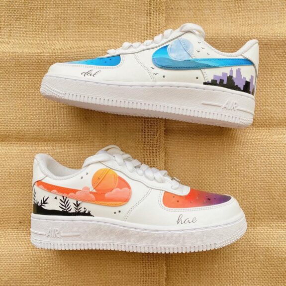 Sun x Moon Air Force 1 Custom – Daniel Customs